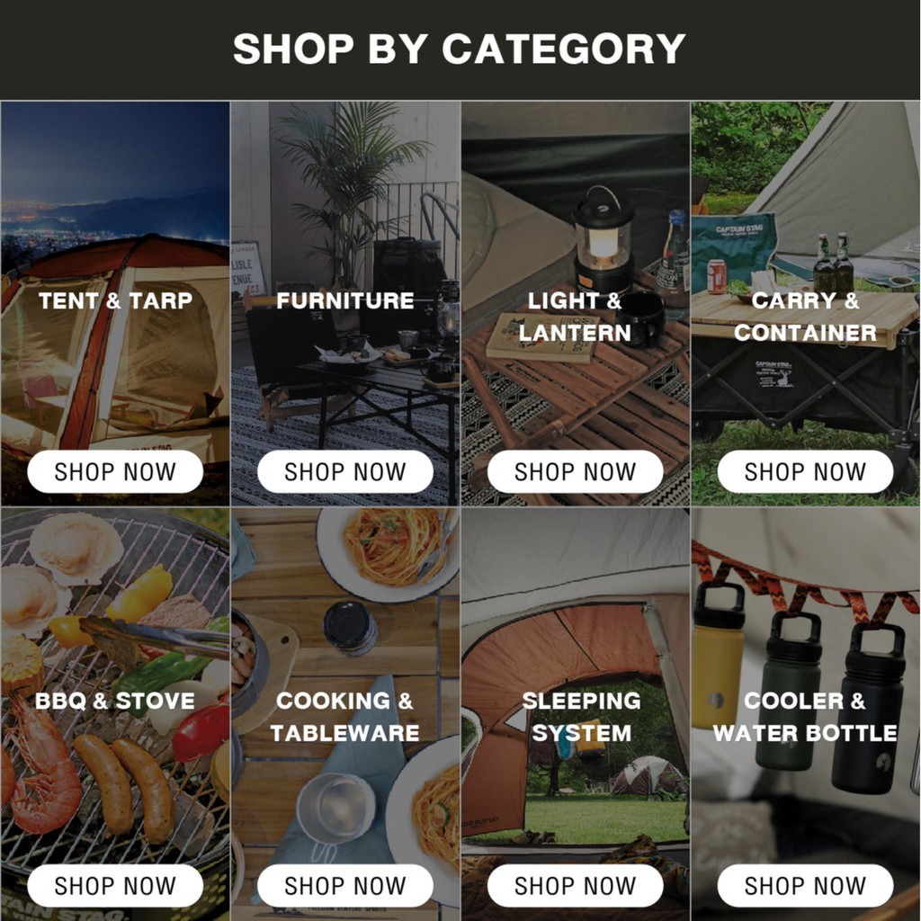 เลือกซื้อเก้าอี้ เต็นท์และอุปกรณ์แคมป์ปิ้ง | Captain Stag Official Store