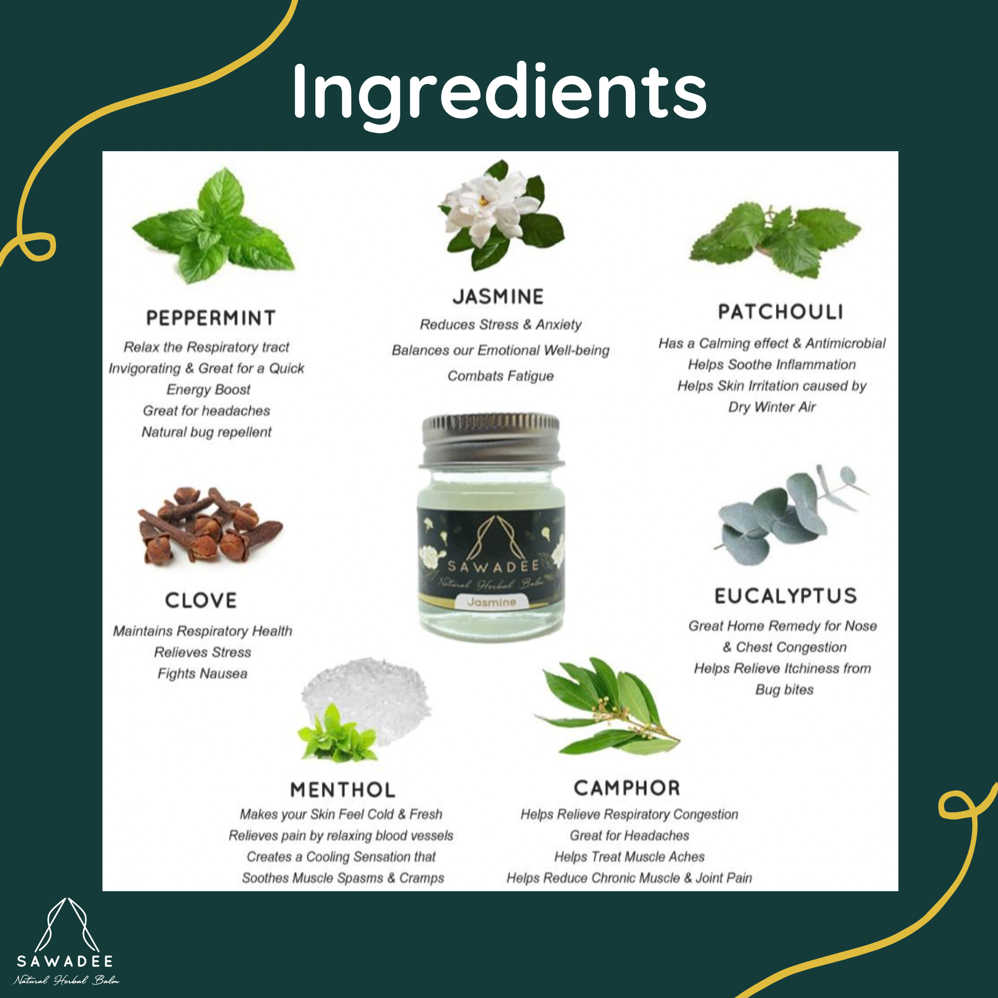 SAWADEE Natural Herbal Balm, ร้านค้าออนไลน์ | Shopee Thailand
