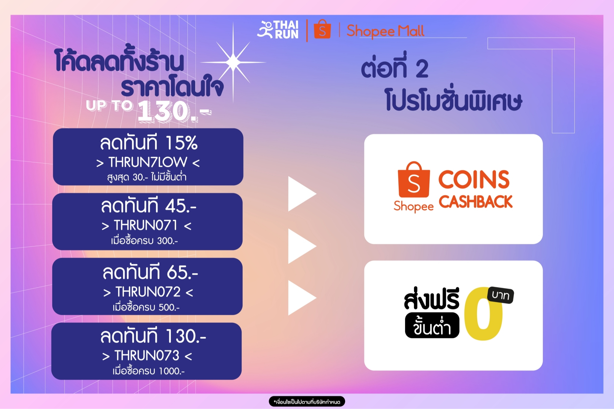 สั่งซื้อสินค้าออนไลน์จาก ThaiRun | Shopee Thailand