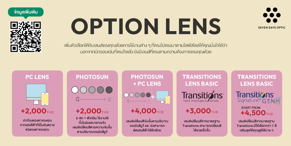 สั่งซื้อสินค้าออนไลน์จาก SEVEN DAYS OPTIC | Shopee Thailand